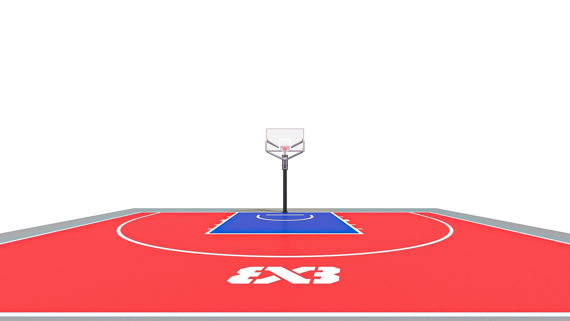 Basketball 3x3 Court 04 Model - TurboSquid 2303535