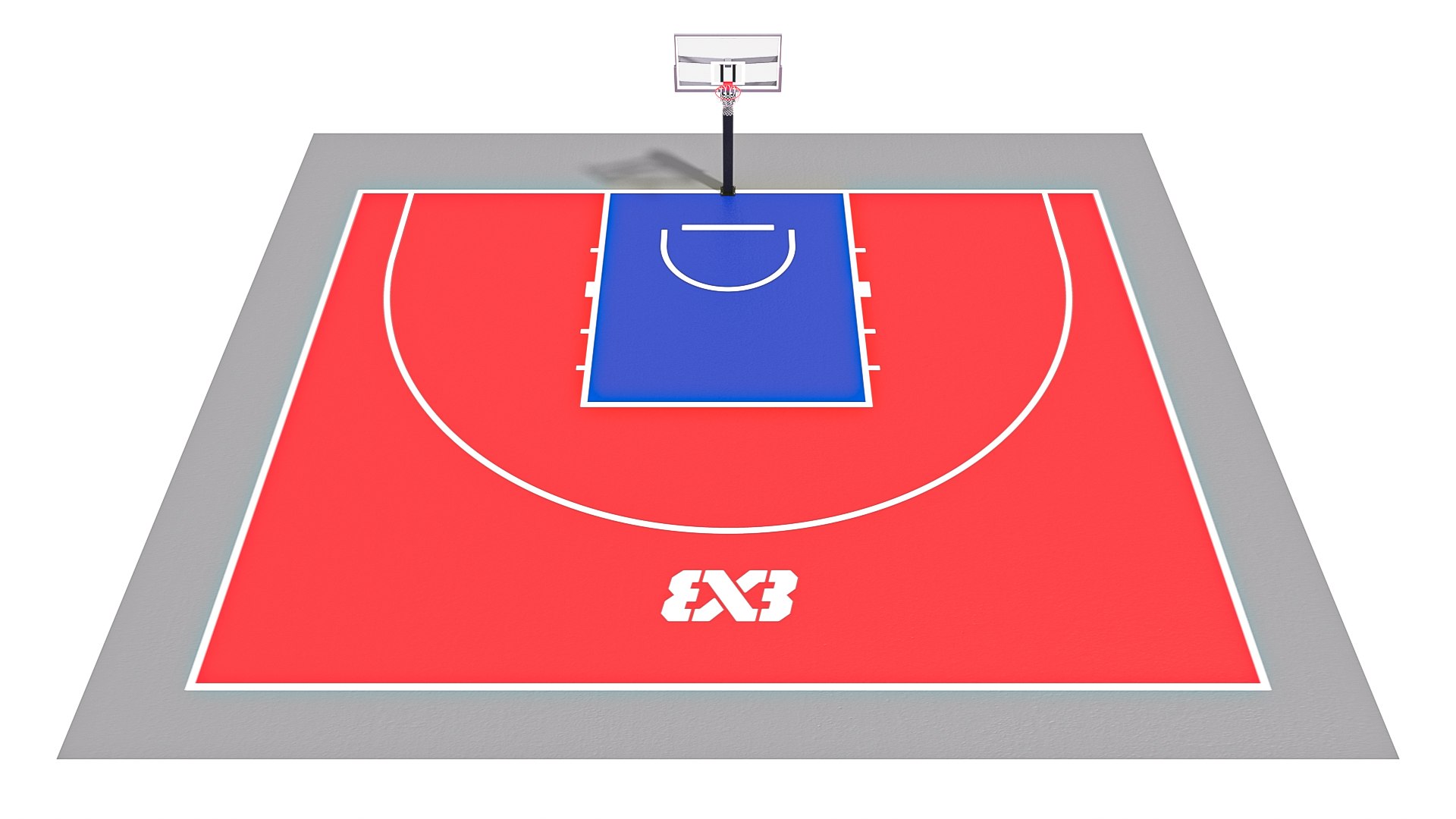 Basketball 3x3 Court 04 Model - TurboSquid 2303535