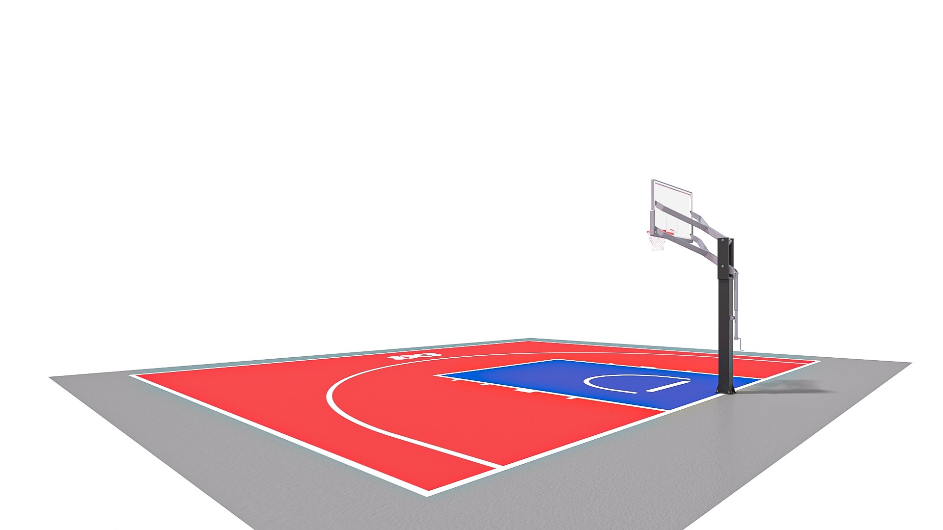 Basketball 3x3 Court 04 Model - TurboSquid 2303535