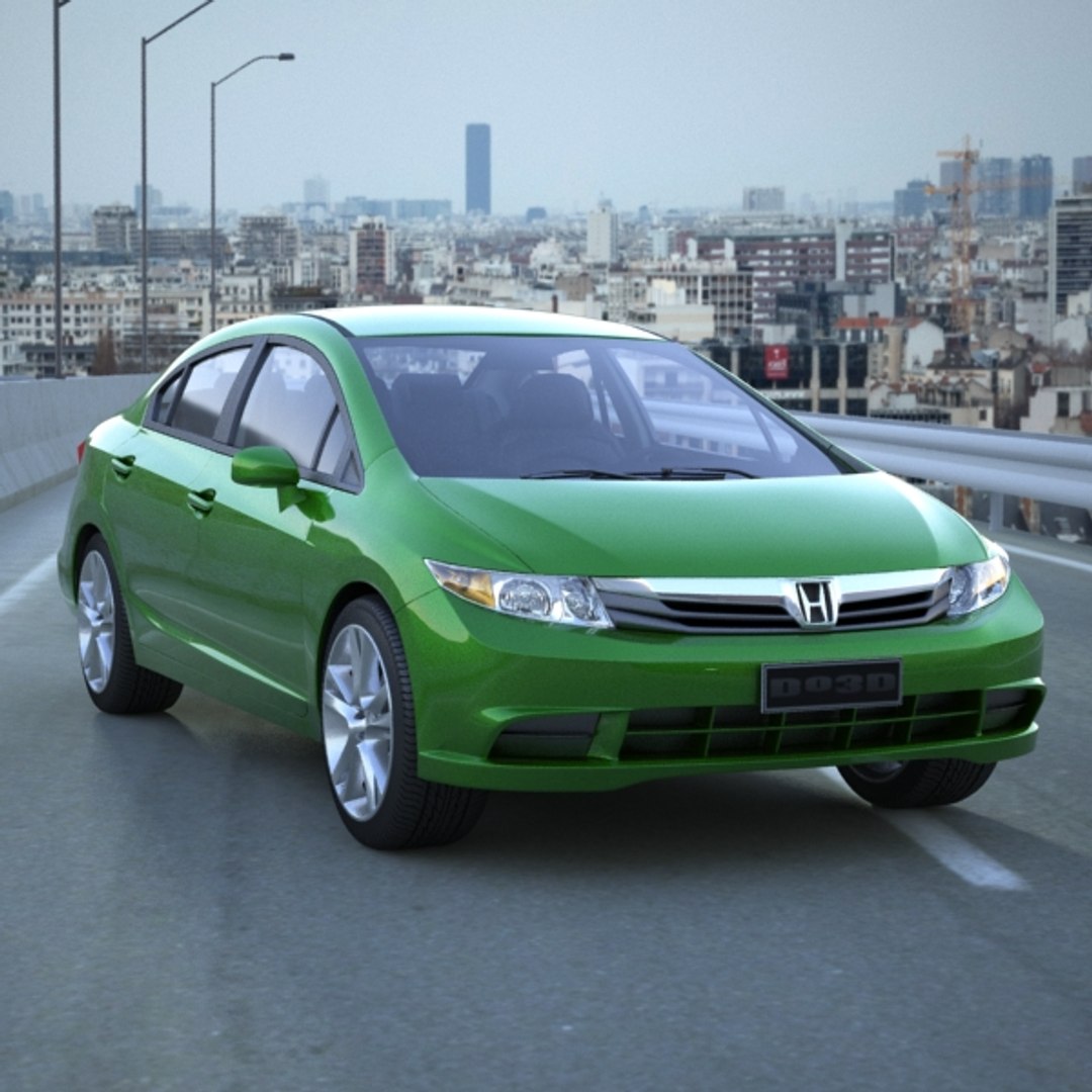 Honda Civic 2012 3d Model