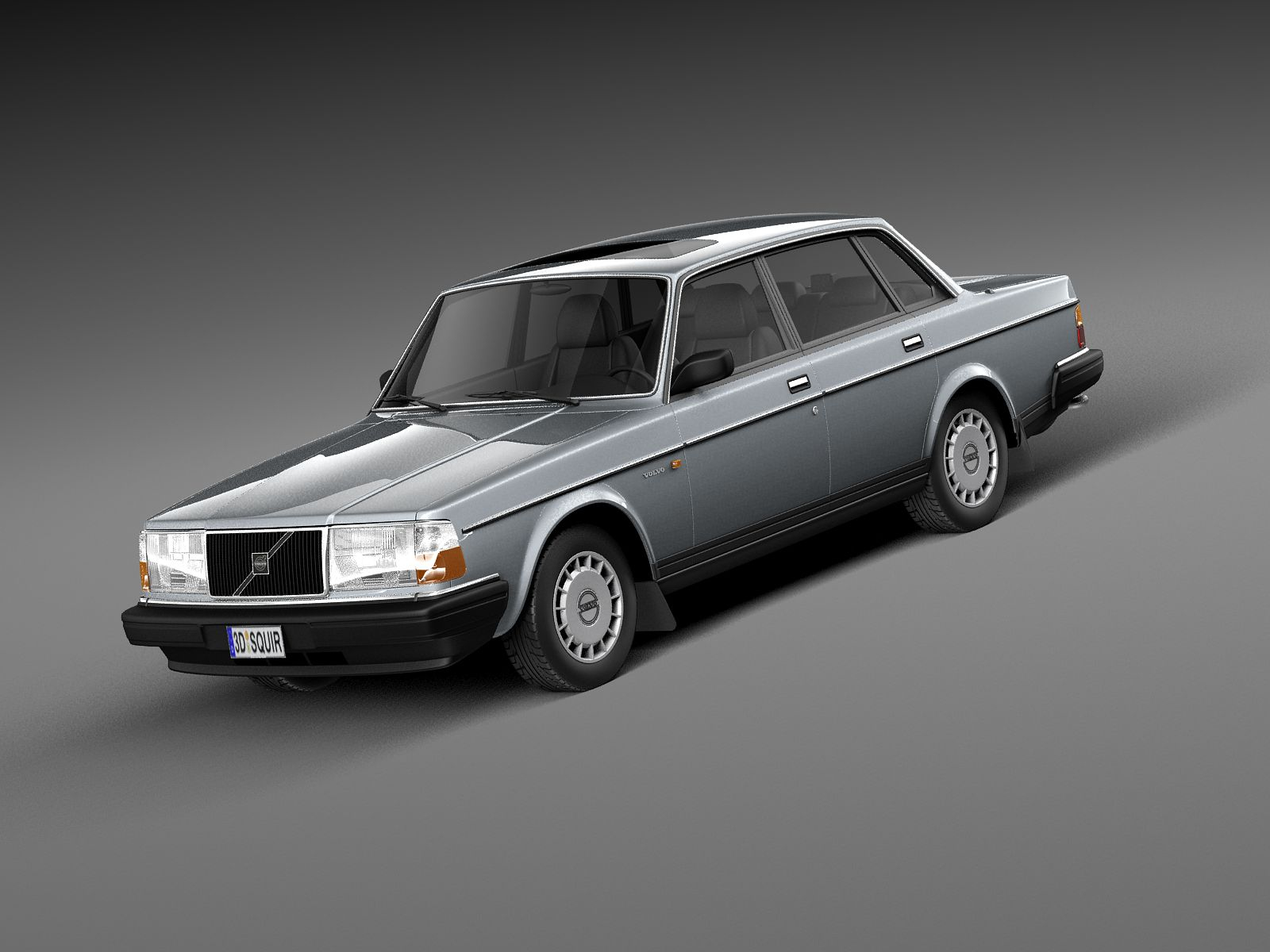 3d model sedan 1993 240