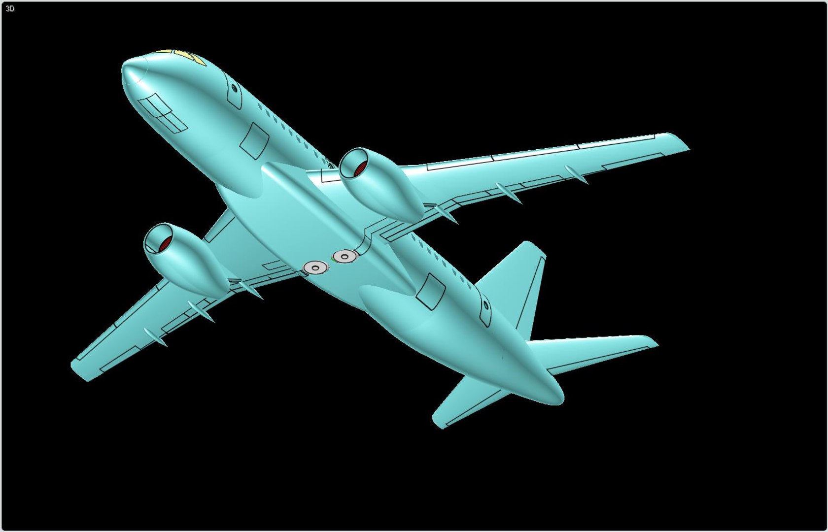 3d Model Sukhoi S100 Superjet Aircraft