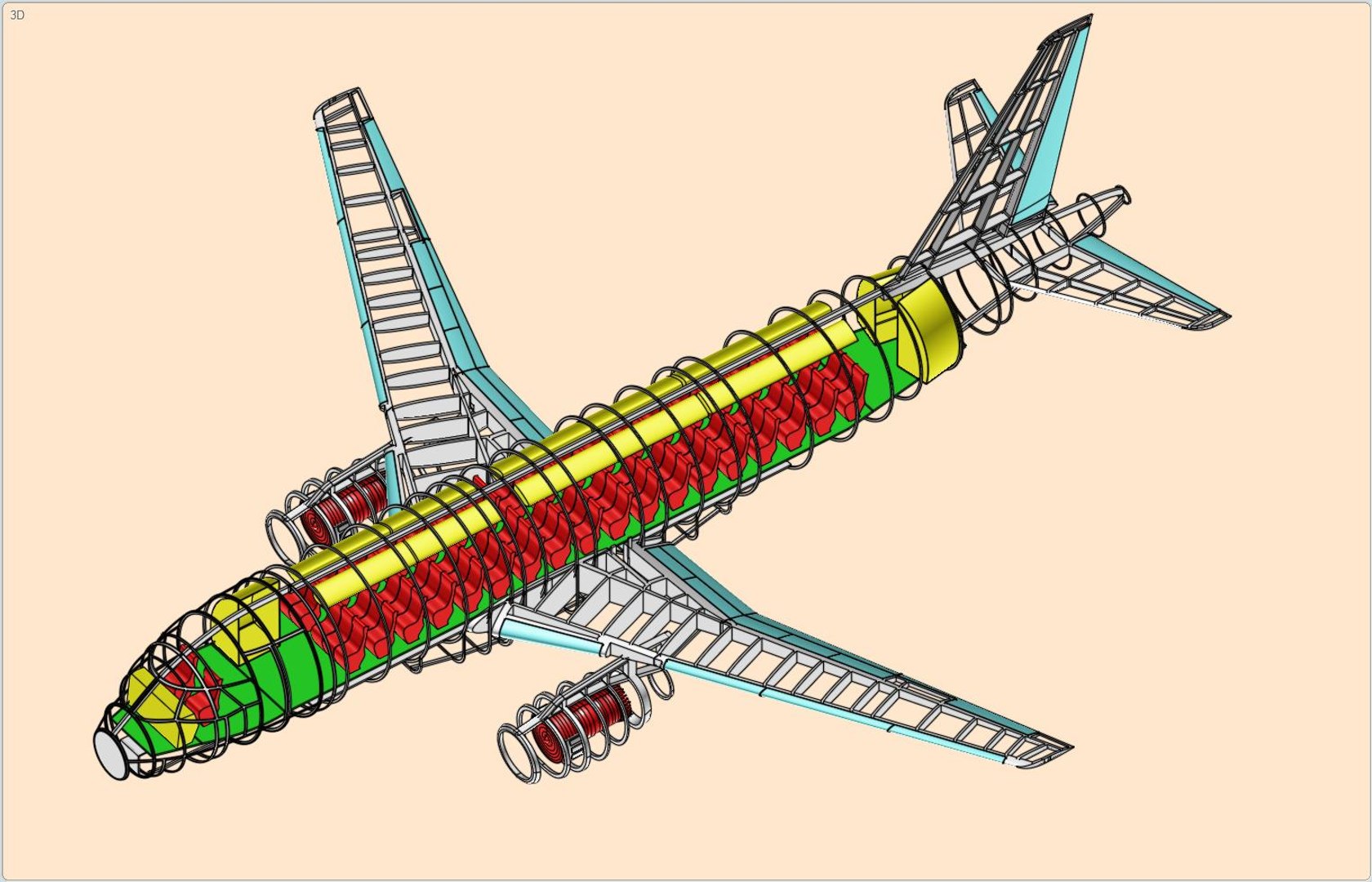 3d Model Sukhoi S100 Superjet Aircraft