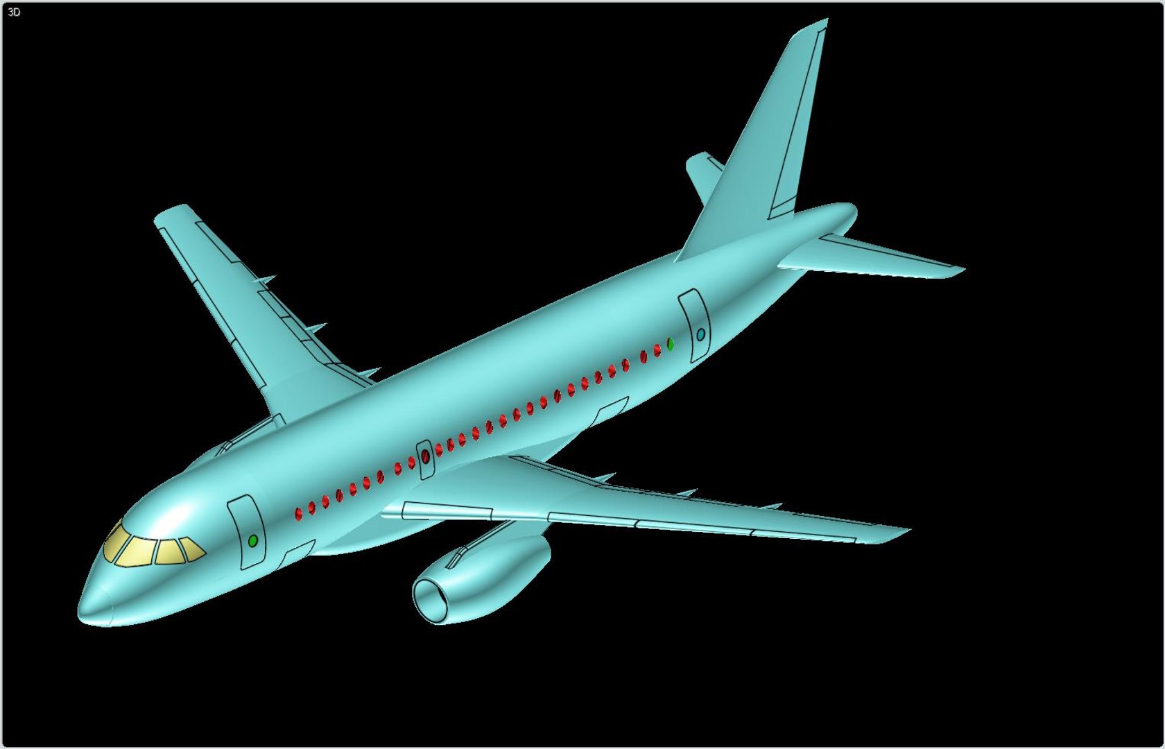 3d Model Sukhoi S100 Superjet Aircraft