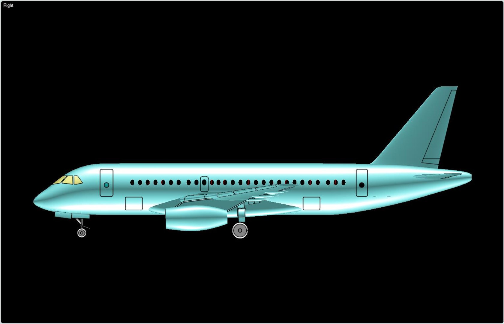 3d Model Sukhoi S100 Superjet Aircraft