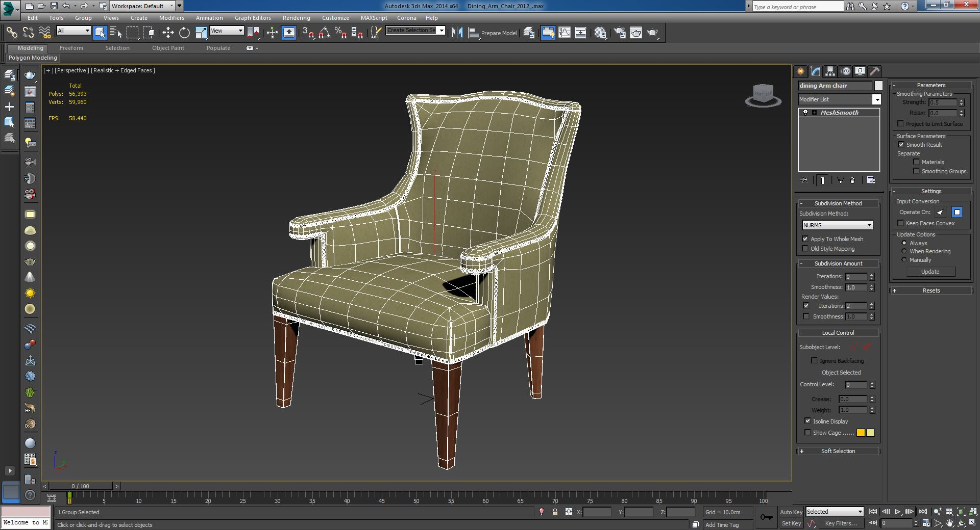 3D dining arm chair model - TurboSquid 1441063
