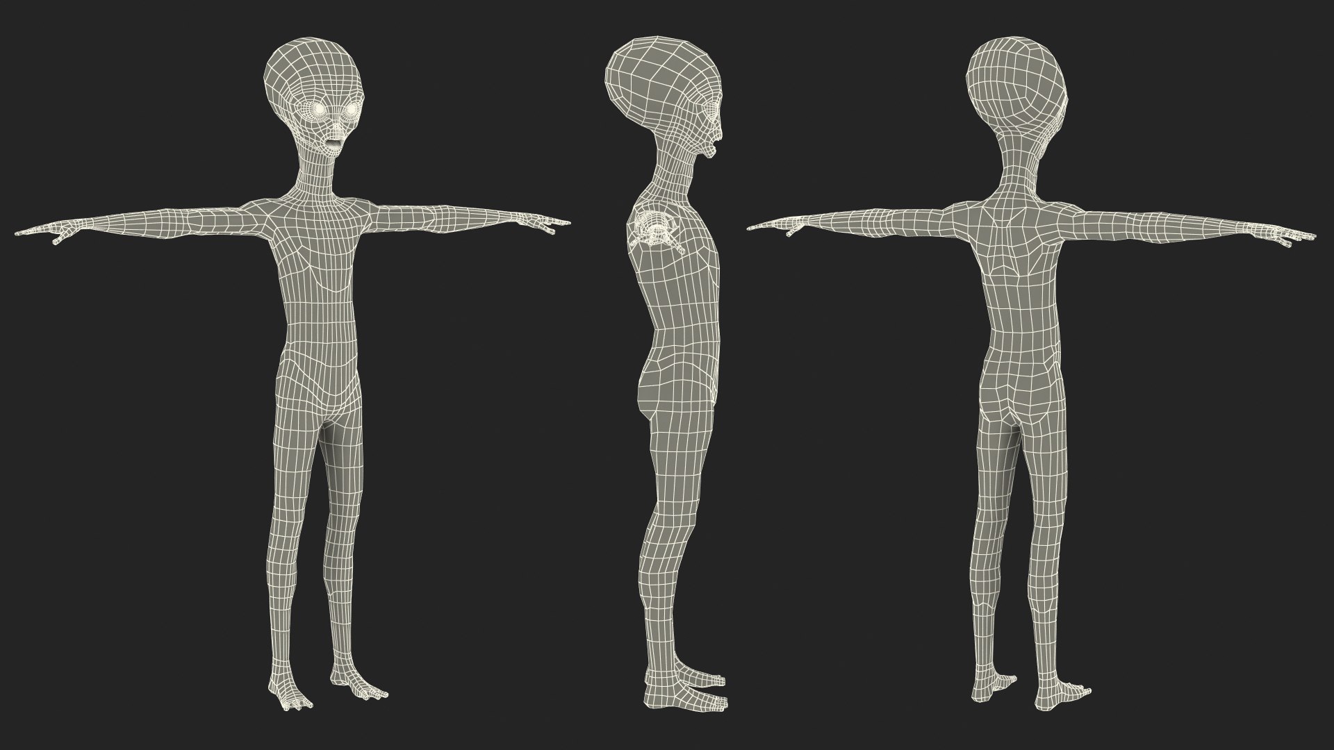3D Model Space Alien Rigged - TurboSquid 1605457