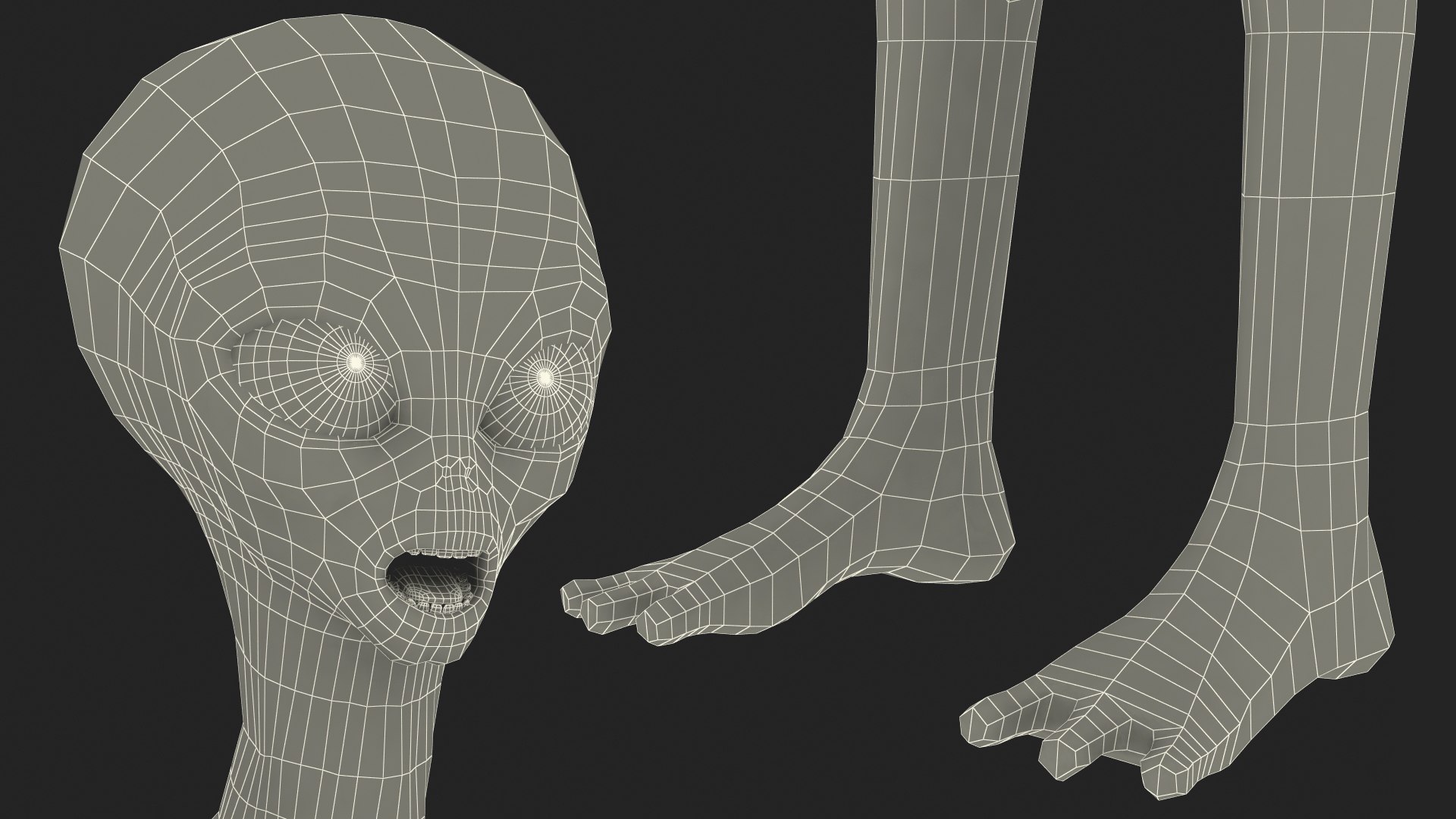 3D Model Space Alien Rigged - TurboSquid 1605457