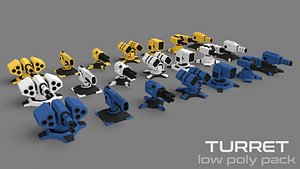 Particle Gun Turret 3d Model