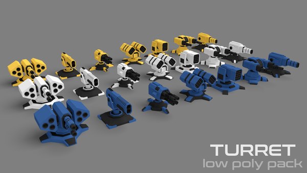 particle gun turret 3d model