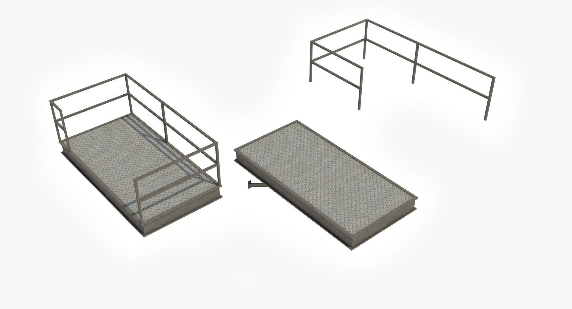 3D Modular Industrial Stair Model - TurboSquid 1309937