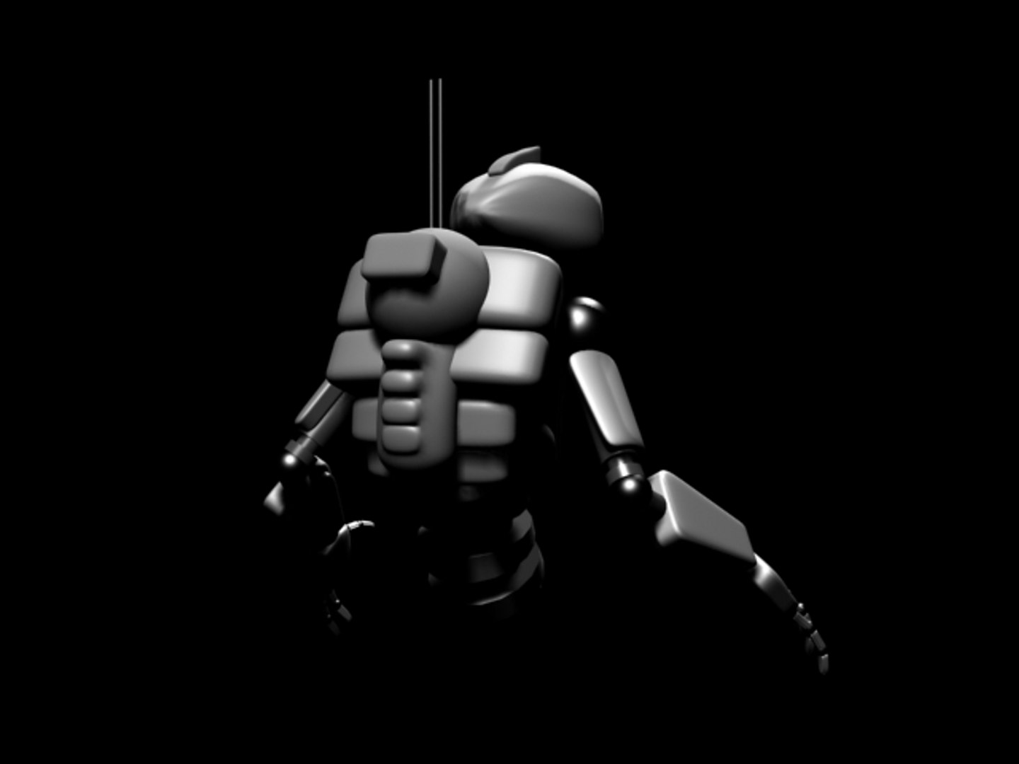 3d Droid Floating Model