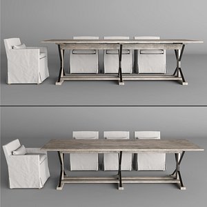 3d model dining table