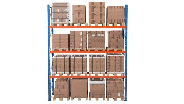 Lagerregal mit Paletten 3D-Modell - TurboSquid 1991550