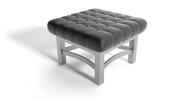 3ds max ottoman leather