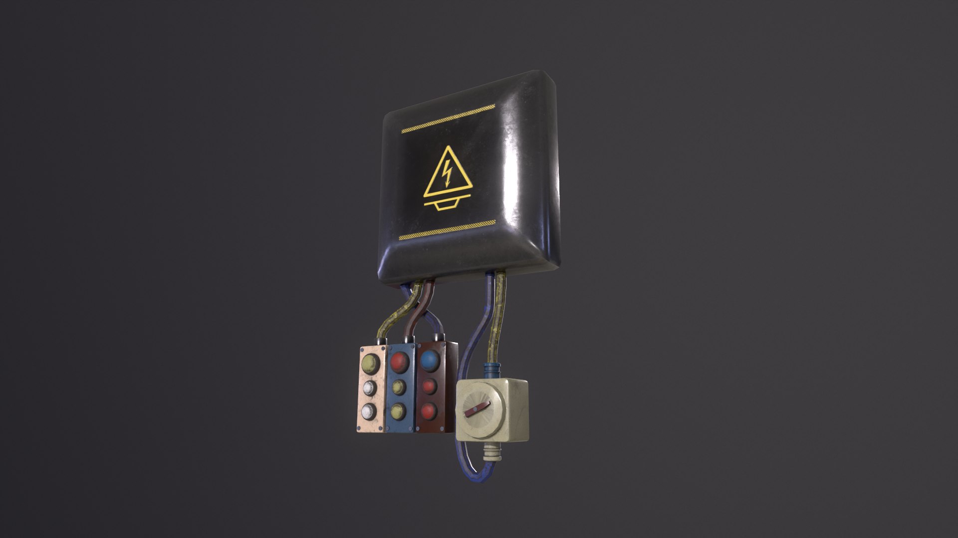 POWER SWITCHES WITH THREE LOW POLY MODELS DETAILED 3D Model ...