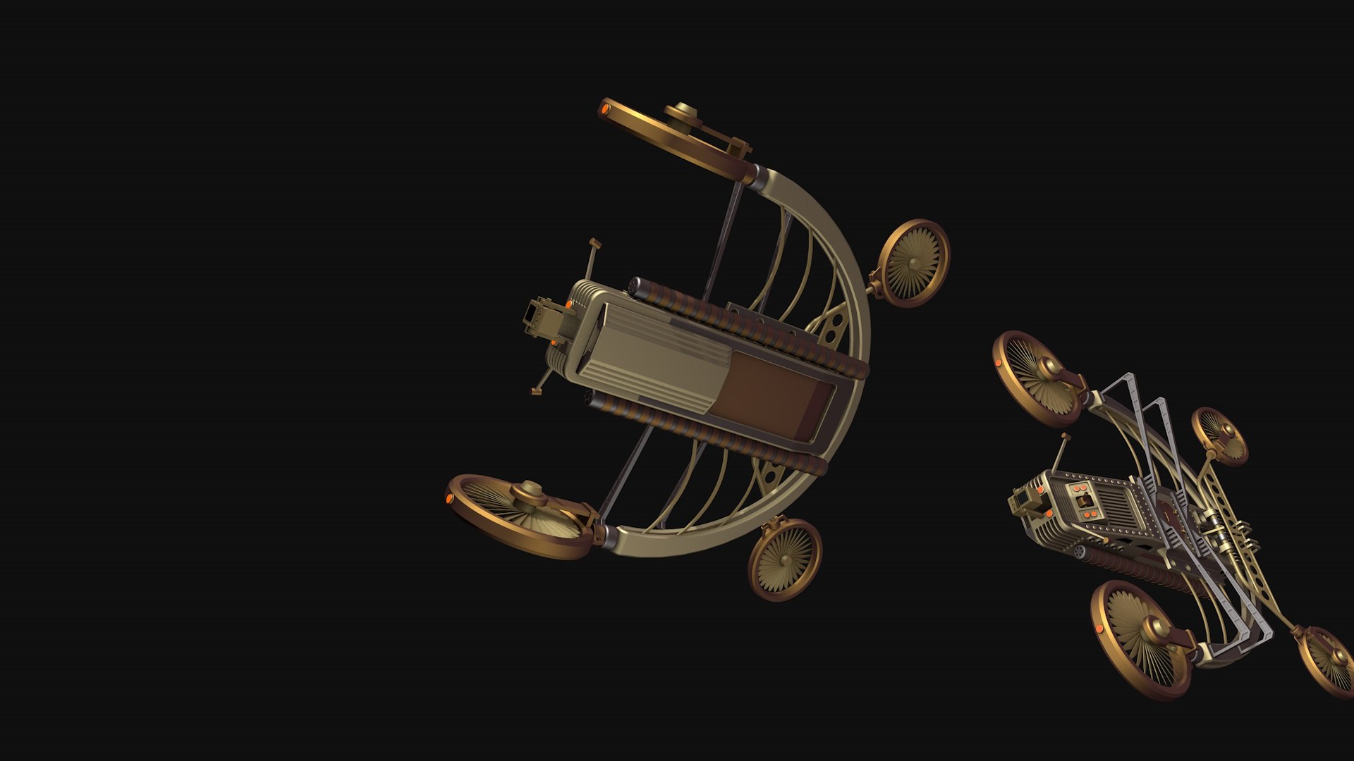 Steampunk Flying Machine Model - TurboSquid 2355632