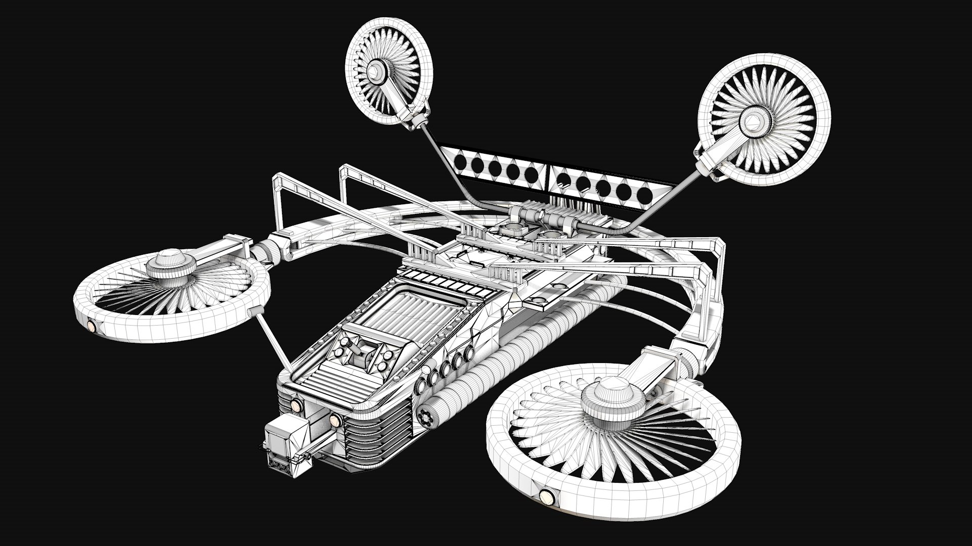 Steampunk Flying Machine Model - TurboSquid 2355632