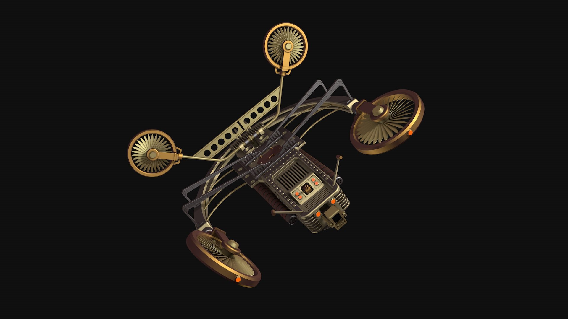 Steampunk Flying Machine Model - TurboSquid 2355632