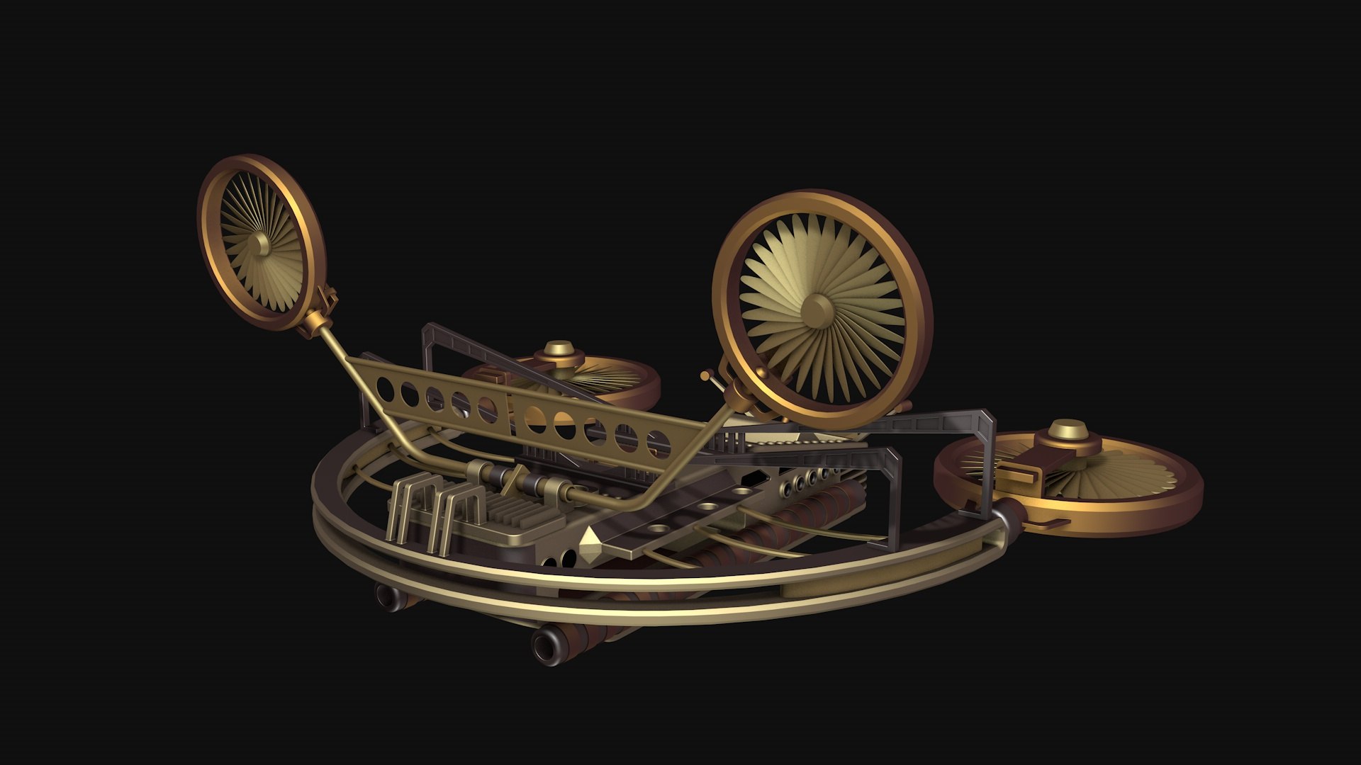 Steampunk Flying Machine Model - TurboSquid 2355632