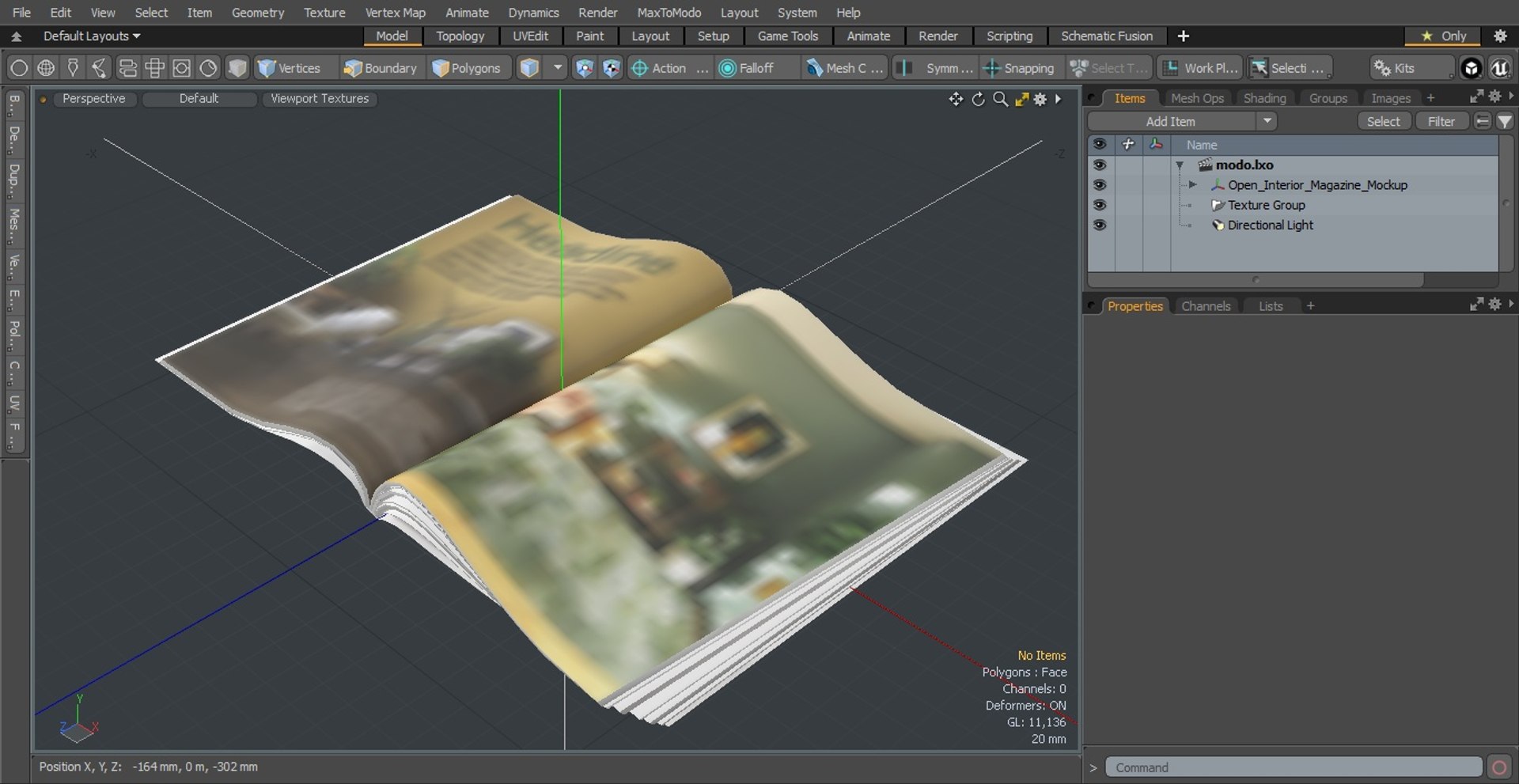 Open Interior Magazine Mockup 3D model - TurboSquid 2051812