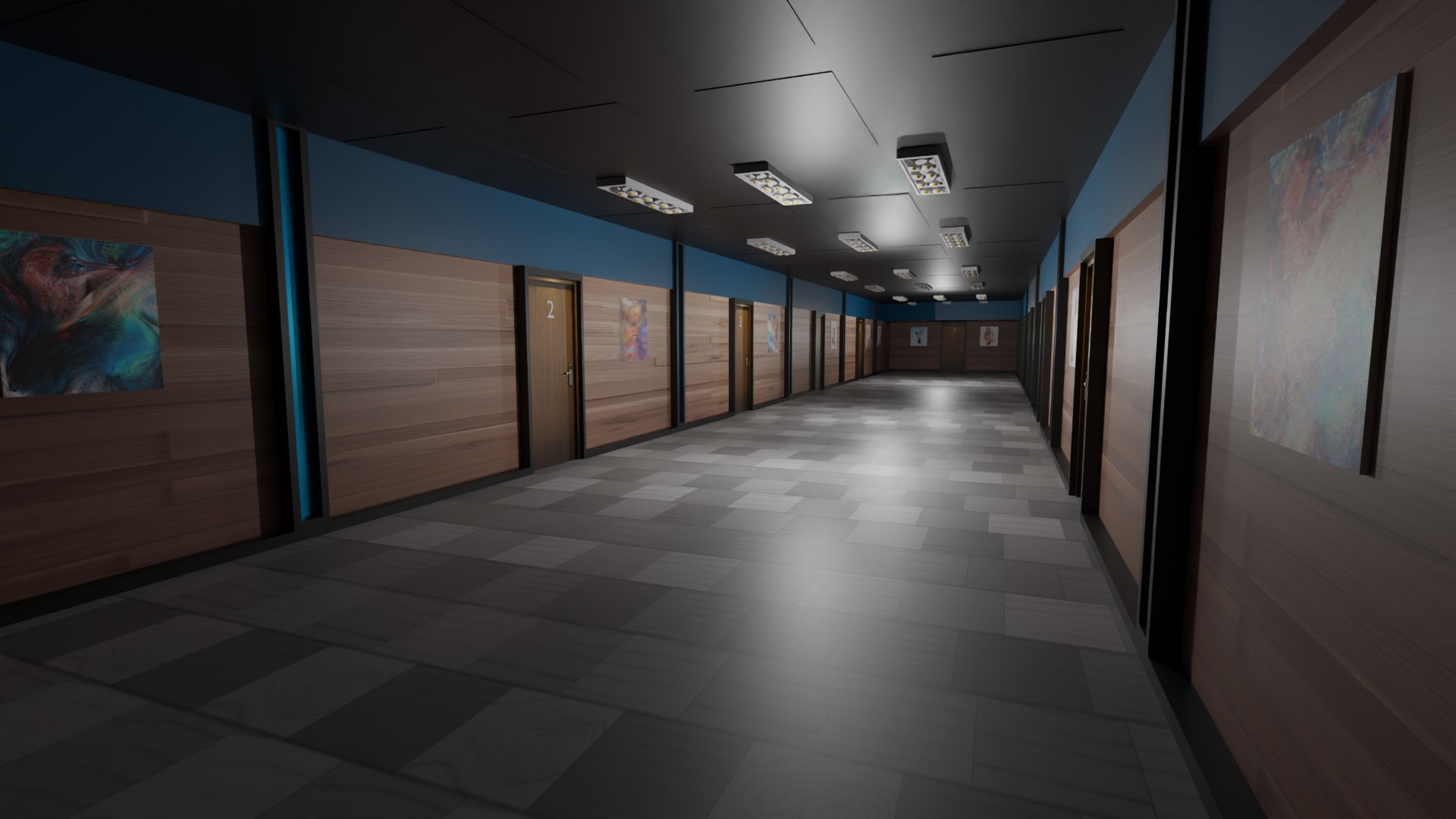 3D Hotel Corridor Model - TurboSquid 2178780