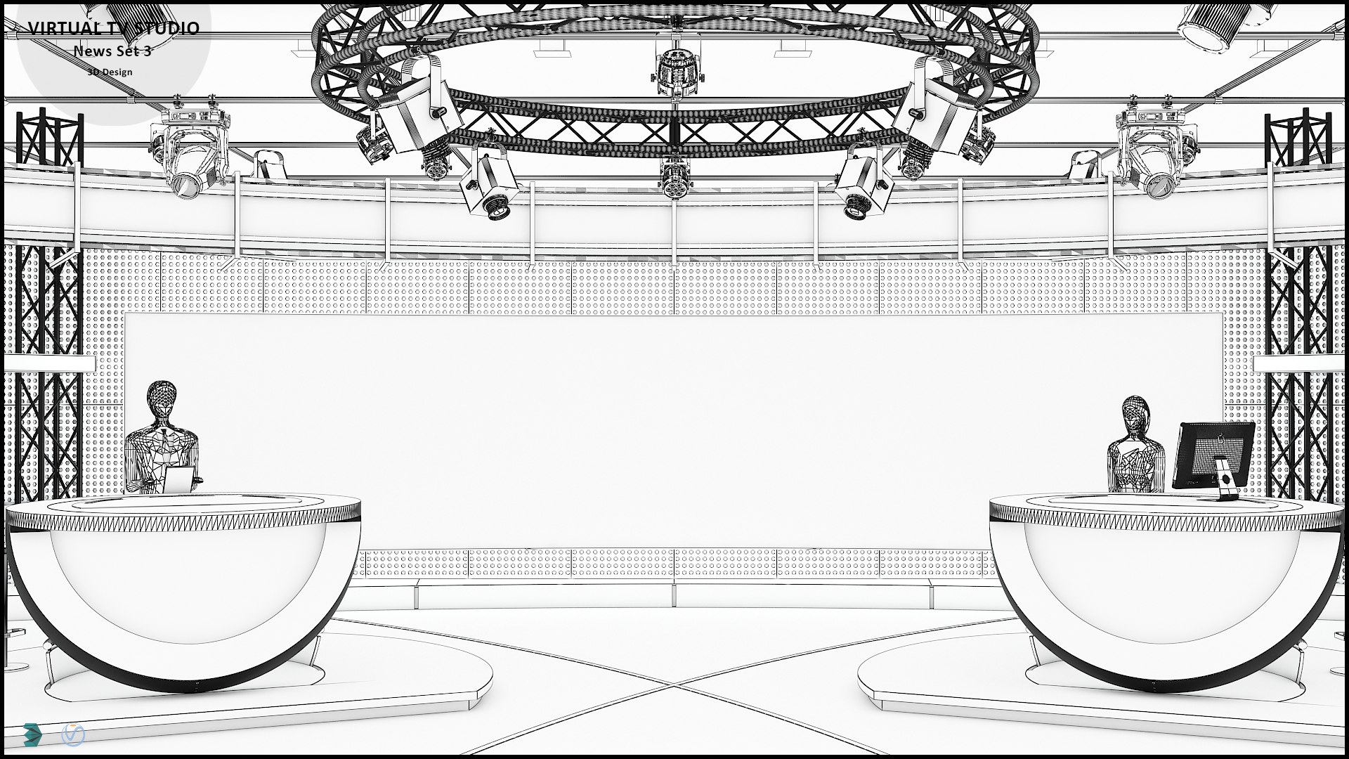 Sets tv studio 3D - TurboSquid 1526079