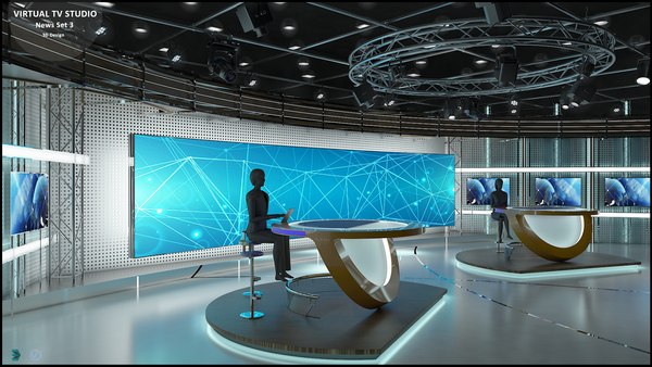 Sets tv studio 3D - TurboSquid 1526079