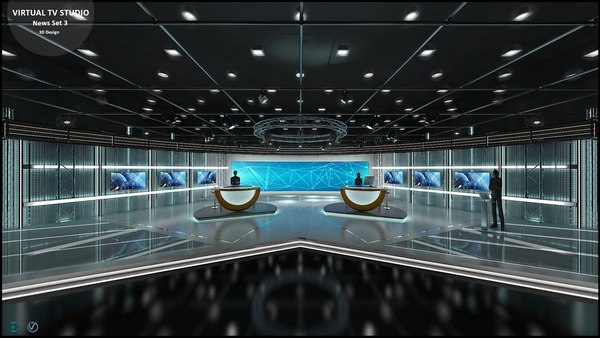 Sets tv studio 3D - TurboSquid 1526079