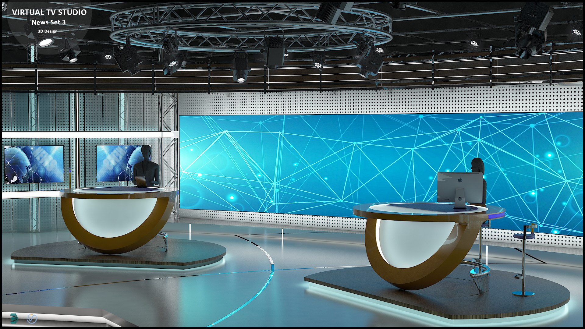 Sets tv studio 3D - TurboSquid 1526079