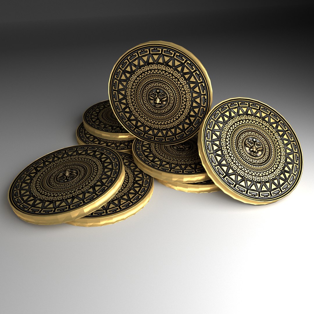 3D Mayan Dial Coin Prehistoric God- Destruction 3D Model - TurboSquid ...