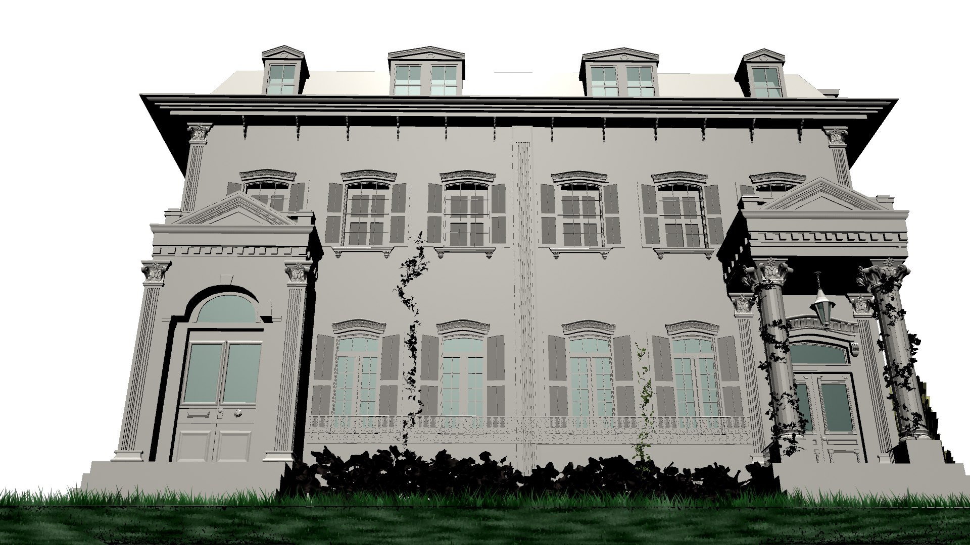 Southern Mansion 3D Model - TurboSquid 1270734