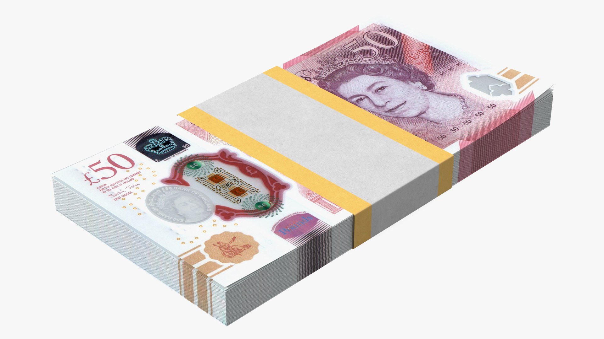 Paper Money 50 Pounds 3D - TurboSquid 2148552