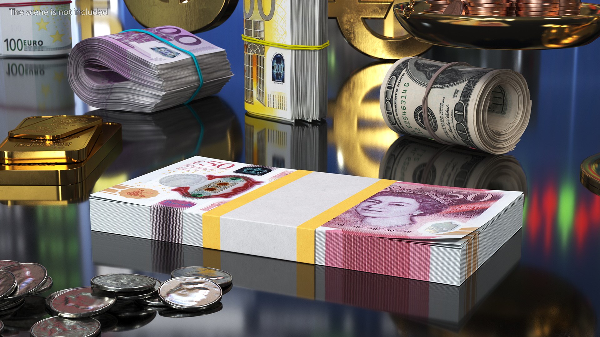 Paper Money 50 Pounds 3D - TurboSquid 2148552