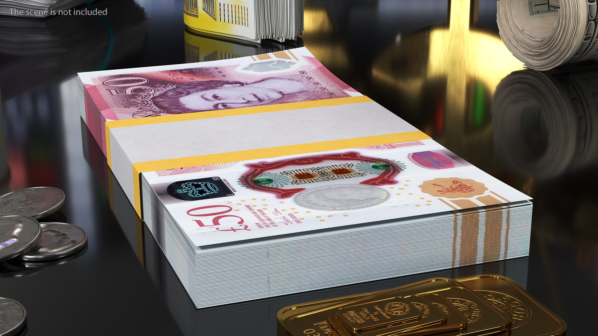 Paper Money 50 Pounds 3D - TurboSquid 2148552