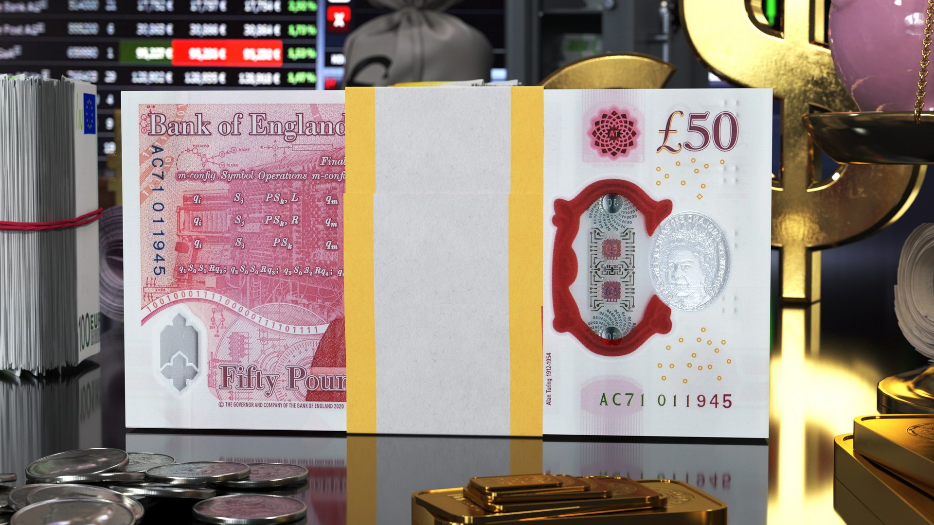 Paper Money 50 Pounds 3D - TurboSquid 2148552