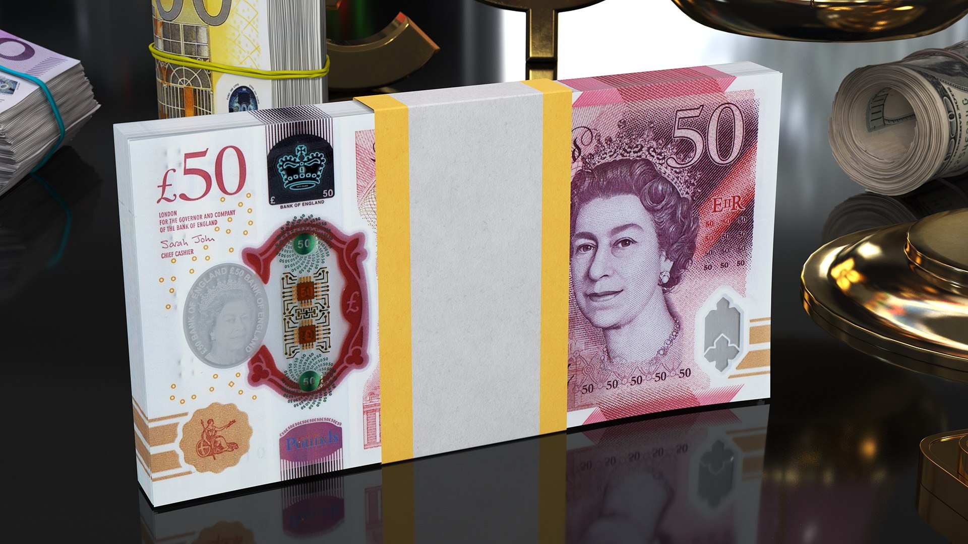 Paper Money 50 Pounds 3D - TurboSquid 2148552