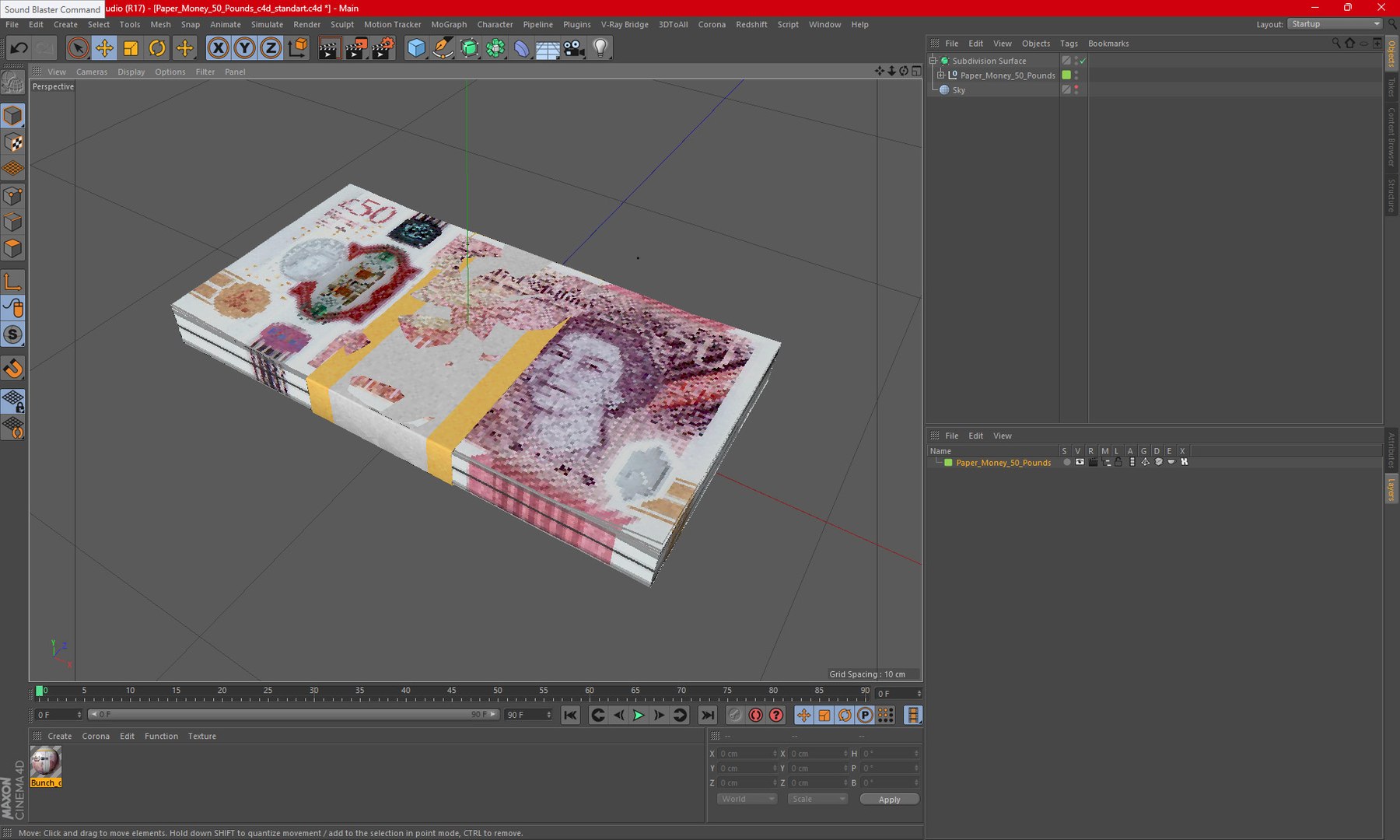 Paper Money 50 Pounds 3D - TurboSquid 2148552