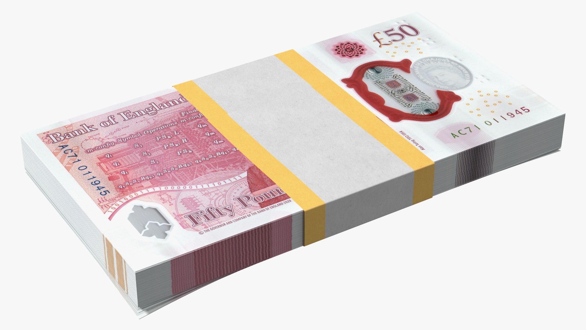 Paper Money 50 Pounds 3D - TurboSquid 2148552