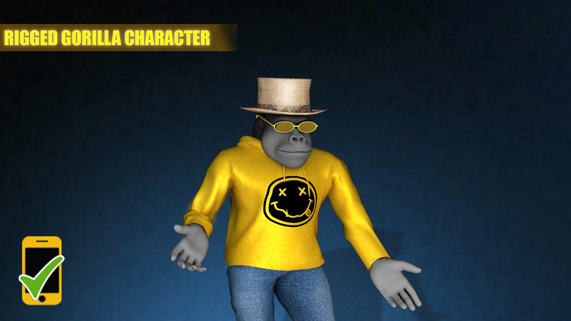 Humanoid Gorilla Characters Male Female 3D Model - TurboSquid 1844799