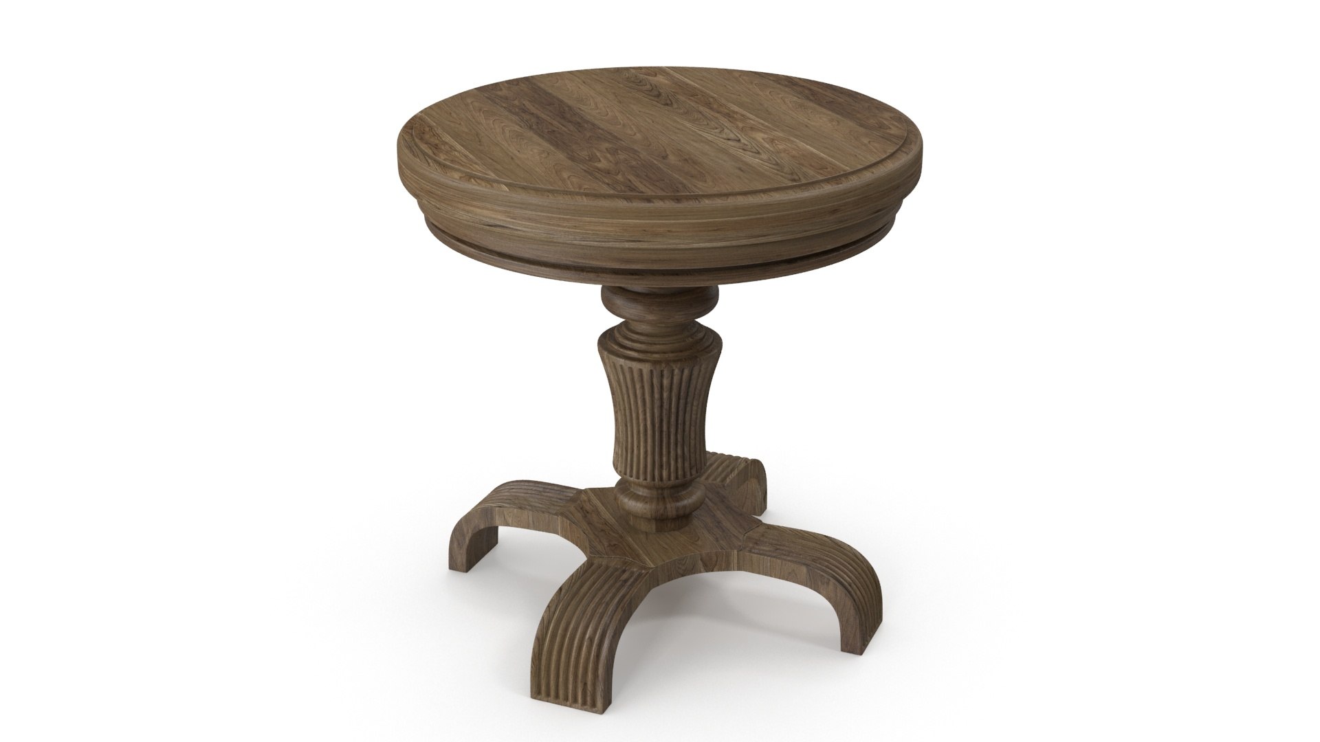Wood Round Table 3D Model - TurboSquid 1834254