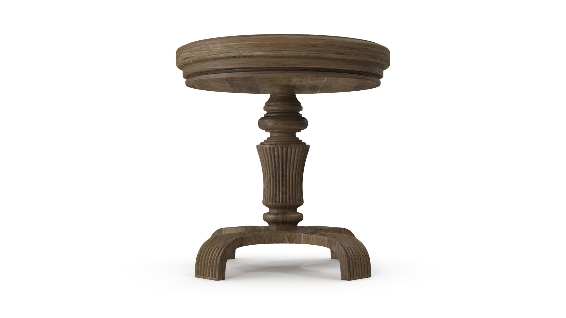 Wood Round Table 3D Model - TurboSquid 1834254