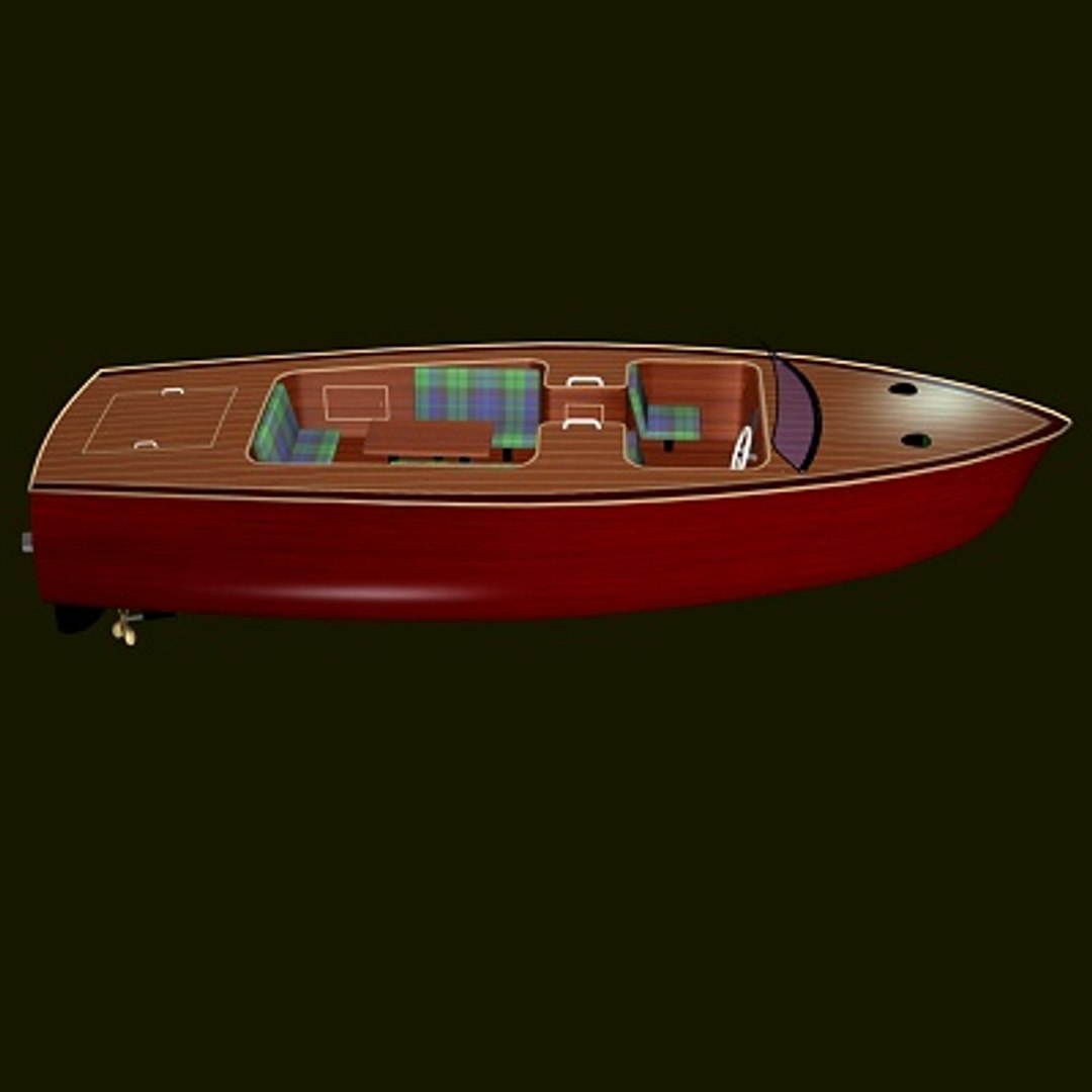 Classic Inboard Runabout 3ds