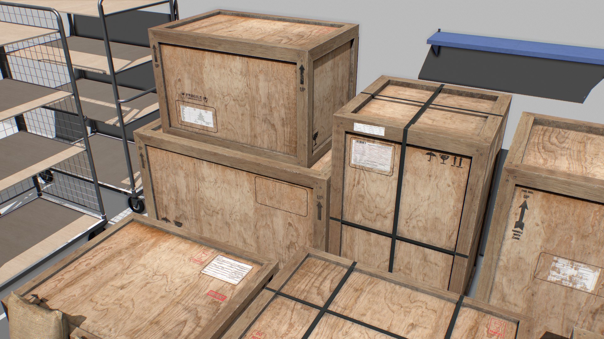 3D model Warehouse Props Pack 1 unreal asset - TurboSquid 1725743