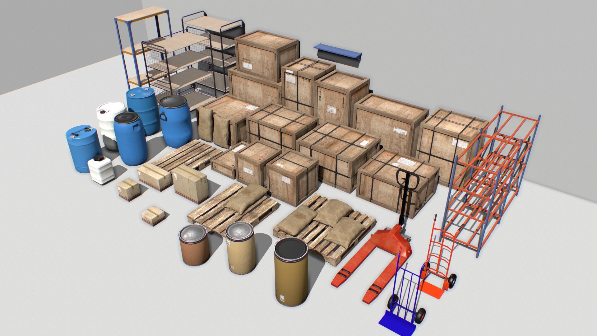 3D model Warehouse Props Pack 1 unreal asset - TurboSquid 1725743