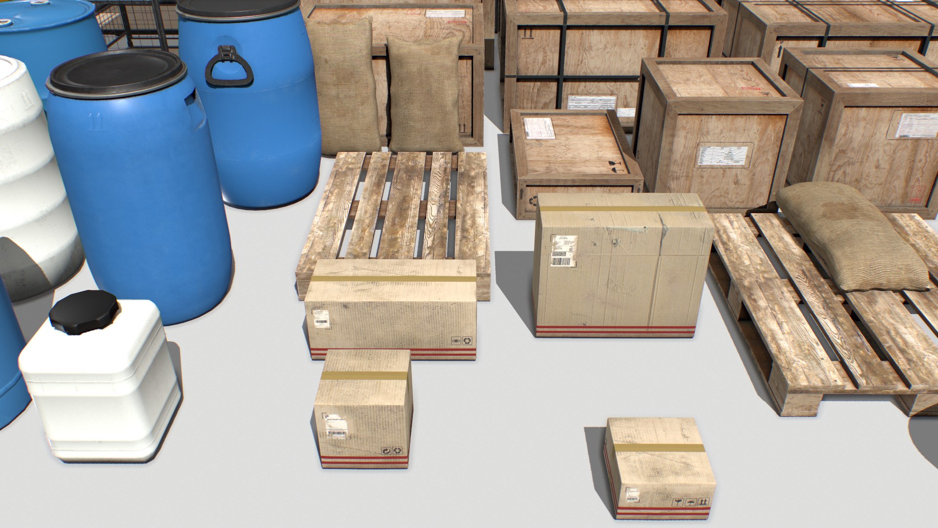 3D model Warehouse Props Pack 1 unreal asset - TurboSquid 1725743