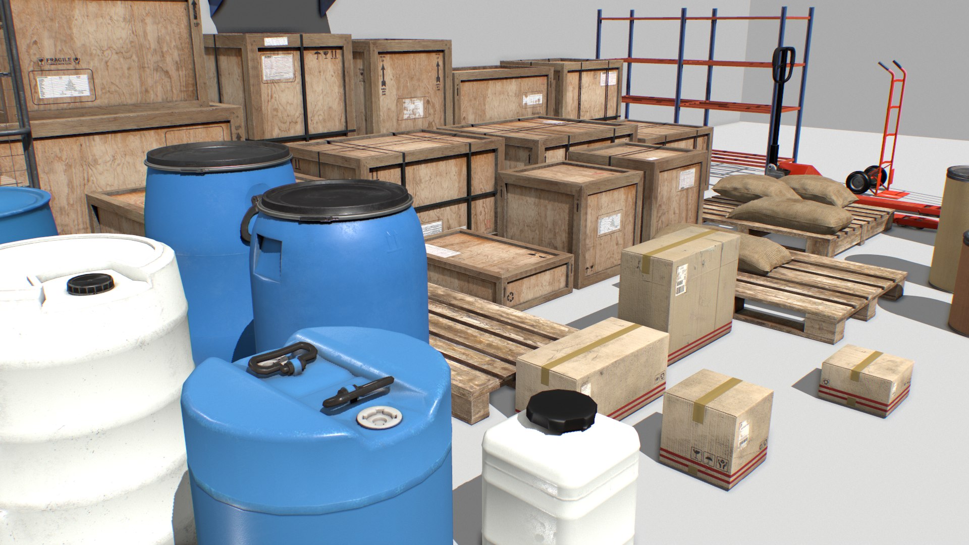 3D model Warehouse Props Pack 1 unreal asset - TurboSquid 1725743