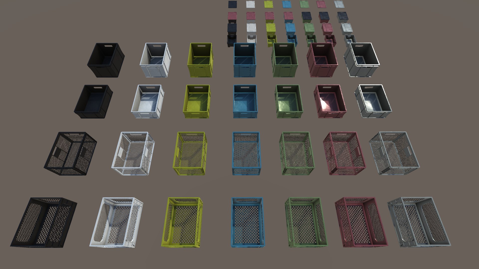 3D Plastic Boxes Collection PBR - TurboSquid 1980184