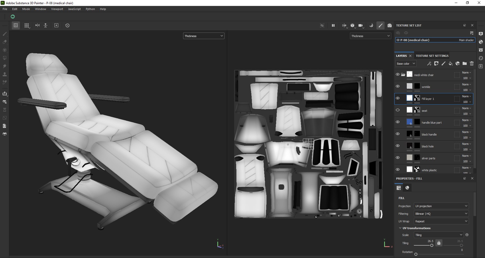 3D Realistic 3D Medical Reclining Chair Model - TurboSquid 2372256