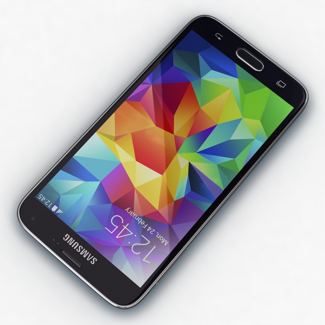 samsung galaxy s5 blue 3d model
